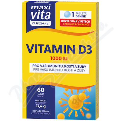 Maxi Vita Vitamin D3 1000 IU tbl.60 | Lékárny IPC